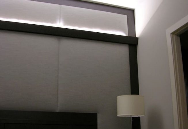 Fabric panels with CES track, Wall upholstery supply tools